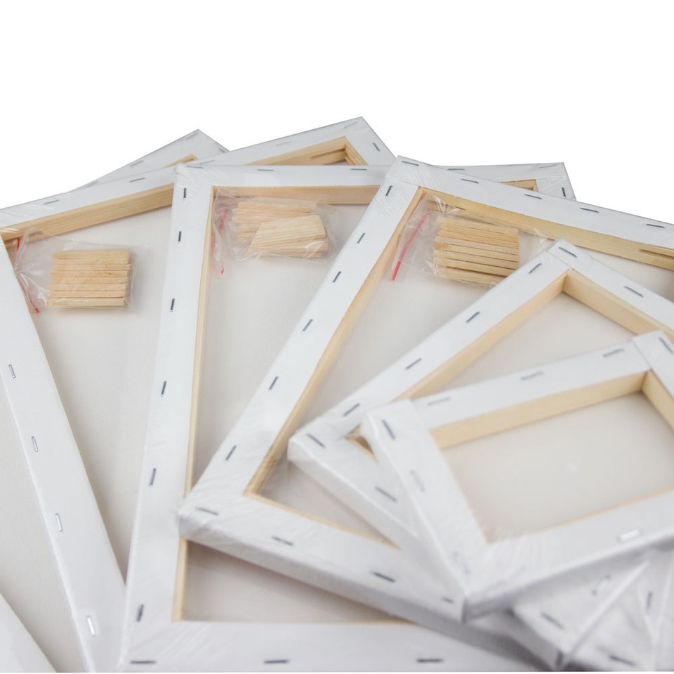 Blank Artist Canvas Art Board Plain Painting Stretched Framed White ...