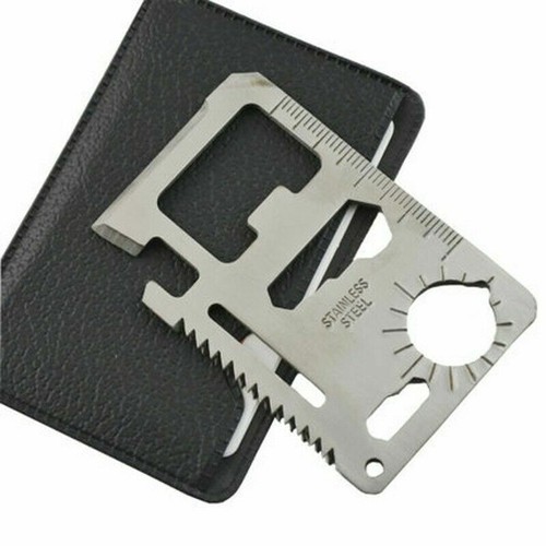 11-IN-1 Multi Function Survival Pocket Card Tool Outdoor Camping ...