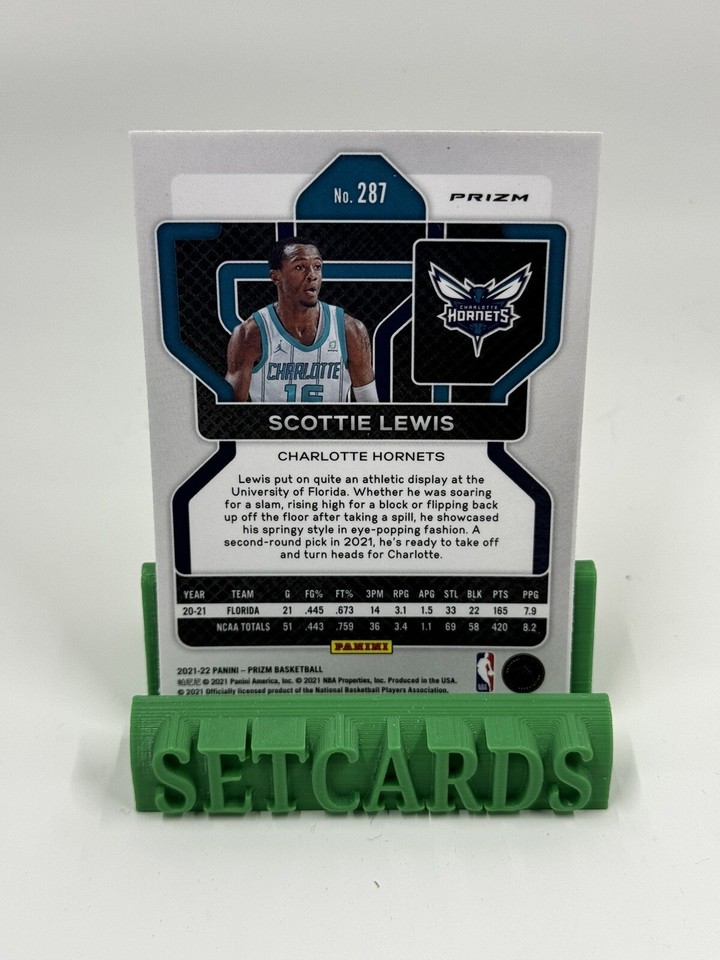 2021-22 Panini Prizm Red Ice Prizm Scottie Lewis #287 Rookie RC Hornets ...