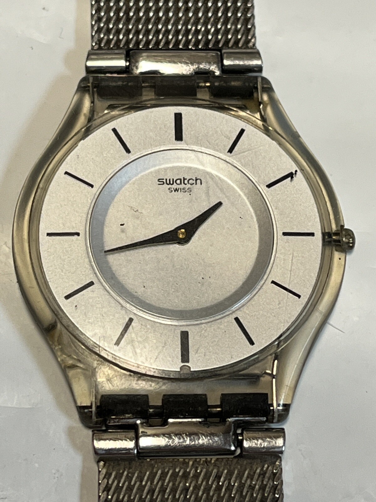 Swatch watch classic metallic mesh strap - Gem