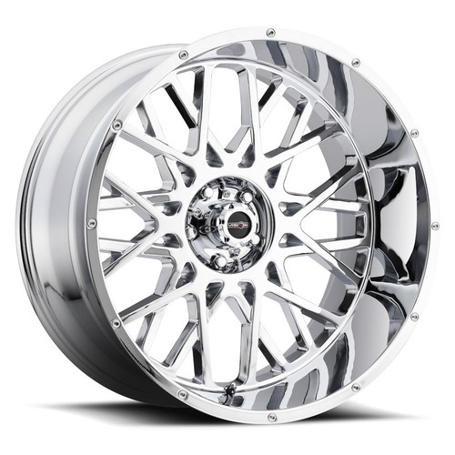 22x12 Vision 412 Rocker 5x5/5x127 -51 Chrome Wheels Rims Set(4) 78.1 | eBay