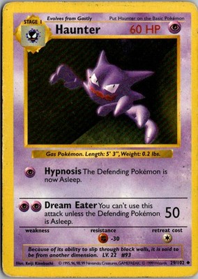 Haunter Unlimited Uncommon Base Set (Shadowless) 029/102 HP | eBay