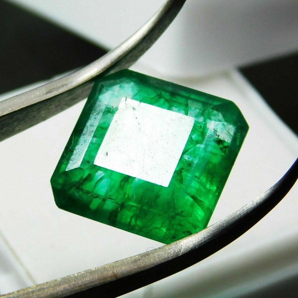 Genuine Natural Emerald GREEN Square Shape 6.20 Ct CERTIFIED Loose ...
