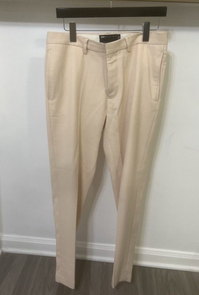 ASOS Design MENS SUIT Stone 2 PIECE 38 Short W32 L30 SAME DAY SHIPPING ...