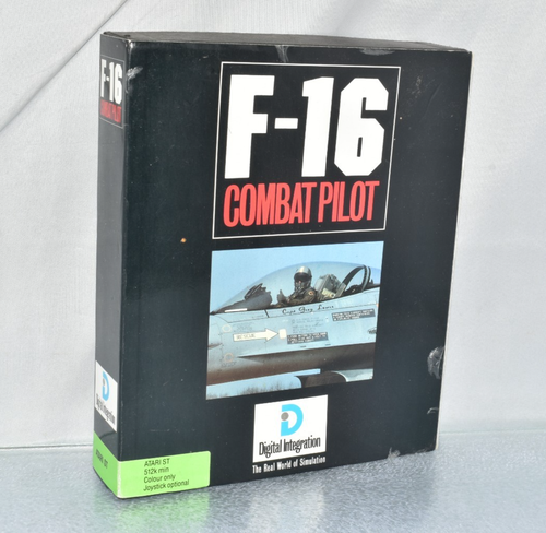 VINTAGE 1989 BLACK BOX F-16 COMBAT PILOT ATARI ST COMPUTER GAME Floppy ...