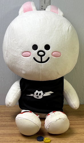 JAPANESE IMPORT Line Friends CONY large 15" White & Pink Rabbit Plush ...