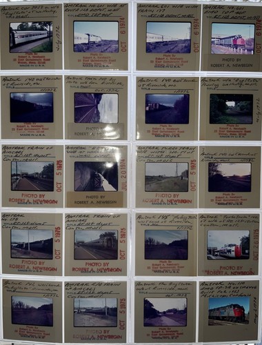 Amtrak Railroad Loco Color Slides Lot of 20 Photos Robert Newbegin 1972 ...