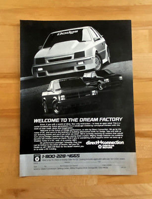 1987 Print Ad Dodge Direct Connection Welcome To The Dream Factory | eBay