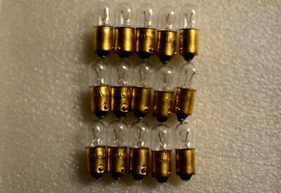 (15) BAYONET #1847 INCANDESCENT CEC LAMPS /6.3v .15A BA9s/BULBS ...
