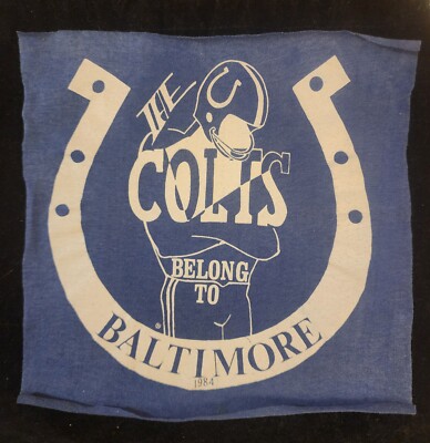 The Colts Belong To Baltimore Cut T-Shirt Center Patch | eBay