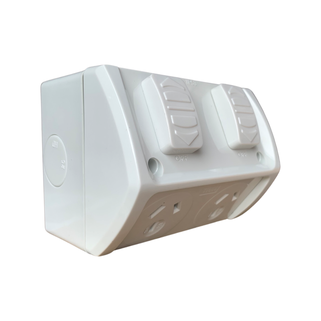 Weatherproof Outdoor GPO Single/Double Power Point Socket Outlet ...
