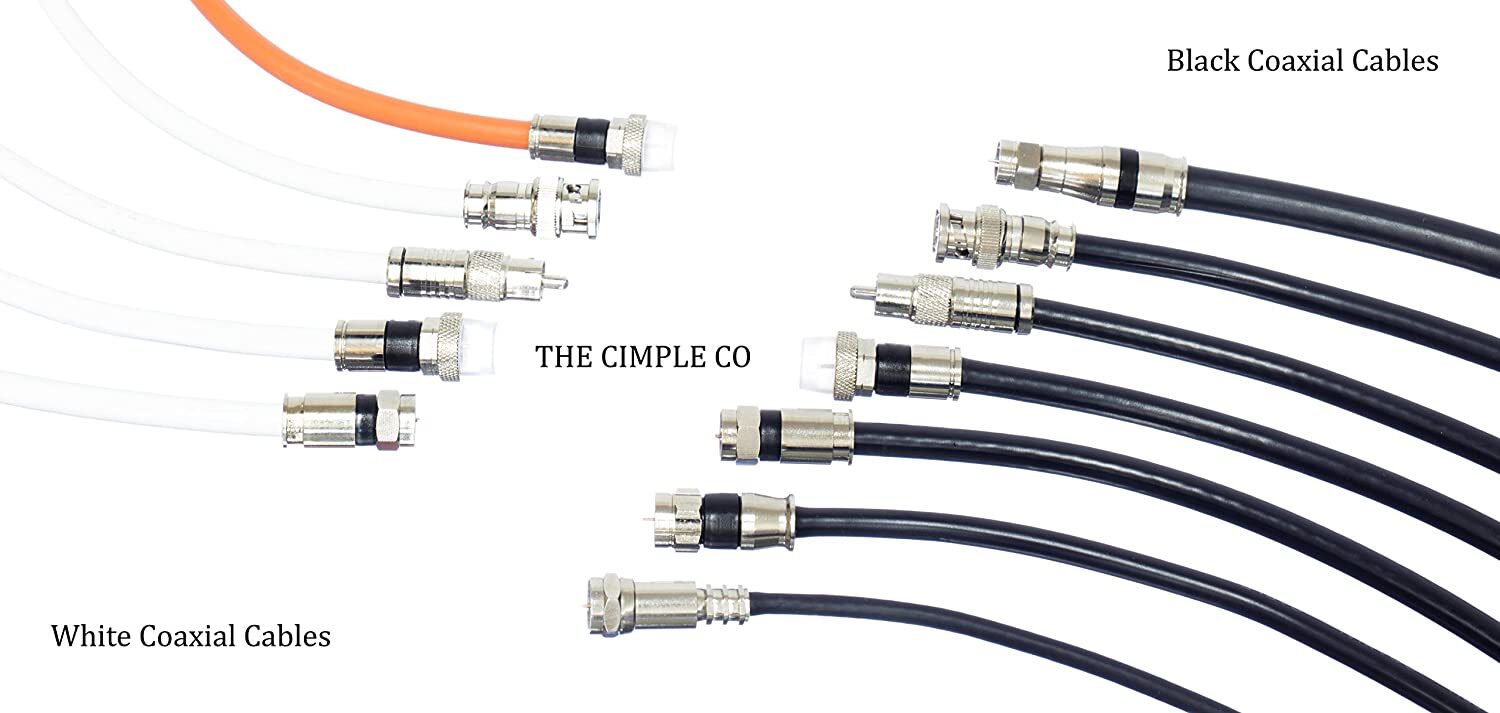 White, High Speed RG6 Coax, High Frequency Coaxial Cable, 30 Feet (9 ...