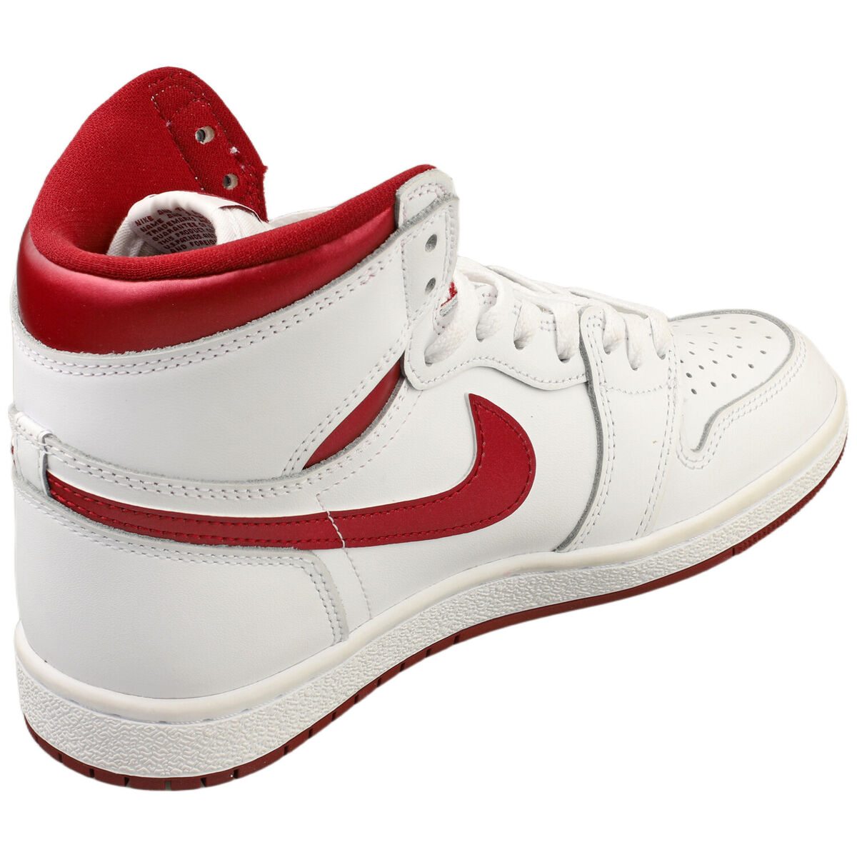 Nike Air Jordan Hi 85 Mens Fashion Sneakers in White Red Nike Air Jordan Hi 85 Mens Fashion Sneakers in White Red