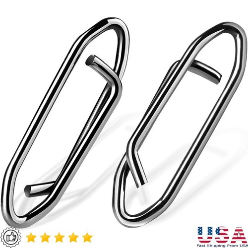 50Pcs Power Fishing Clips Stainless Steel Quick Change Snap Connectors ...