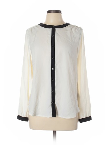 212 Collection Women Ivory Long Sleeve Blouse L | eBay