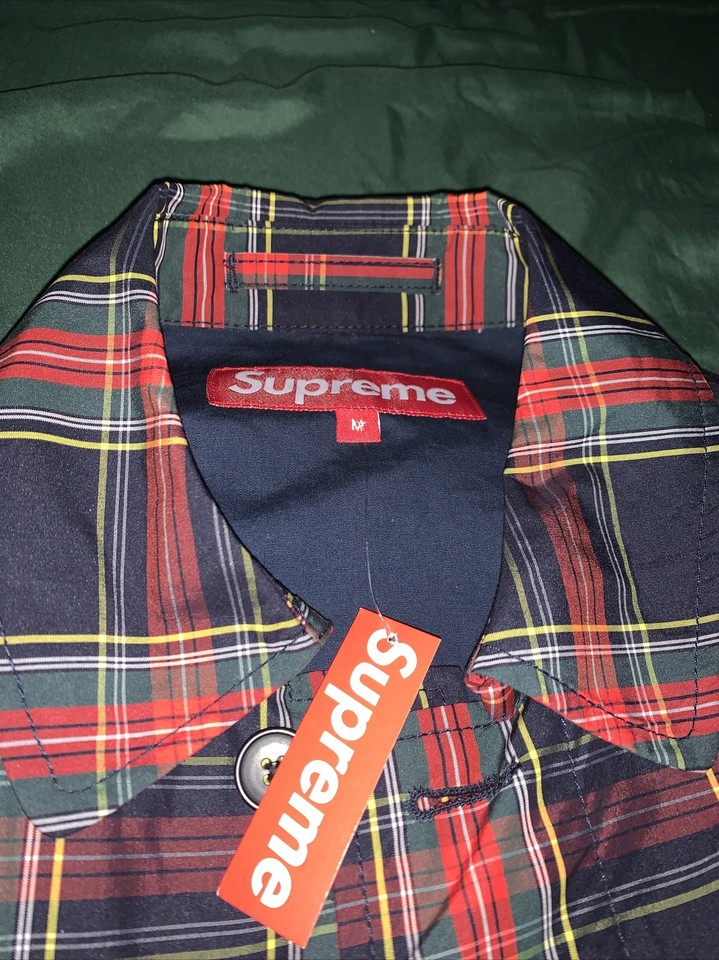 Supreme Plaid Trench Coat SS15 Size M DSWT Classic Logo 100% AUTHENTIC ...