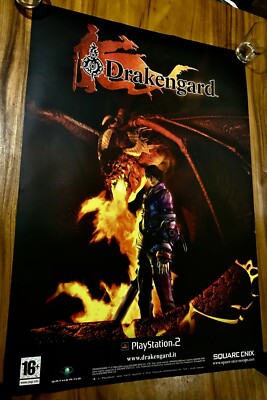 Drakengard Playstation 2 Ps2 Vintage Promo Store Official Poster 97×68 ...
