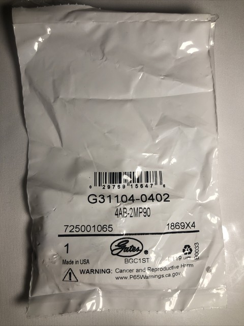 Hydraulic Coupling / Adapter Gates G31104-0402 for sale online | eBay