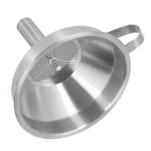 Kitchen Large Funnel Comfortable Grip Stainless Steel Funnel Stable For ...