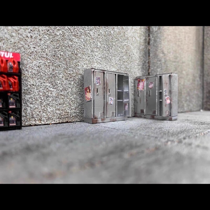 1/64 Scale Diorama Garage Props Model Wardrobes Scene Display Model ...