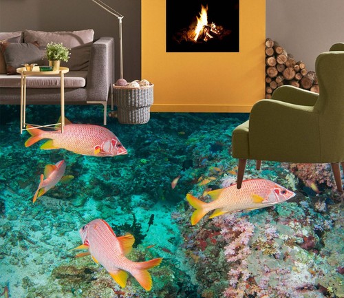3D Ocean Fish O1954 Floor WallPaper Murals Wall Print 5D AJ WALLPAPER ...