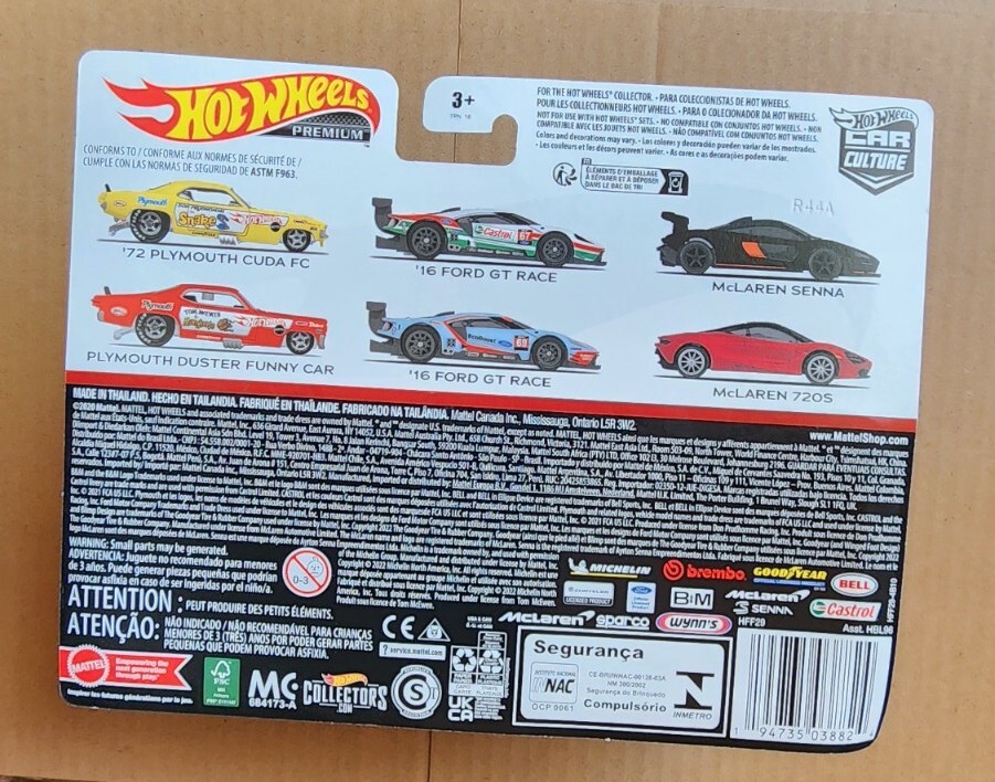 Hot Wheels 2-Pack Car Culture '72 Plymouth Cuda FC/Plymouth Duster ...