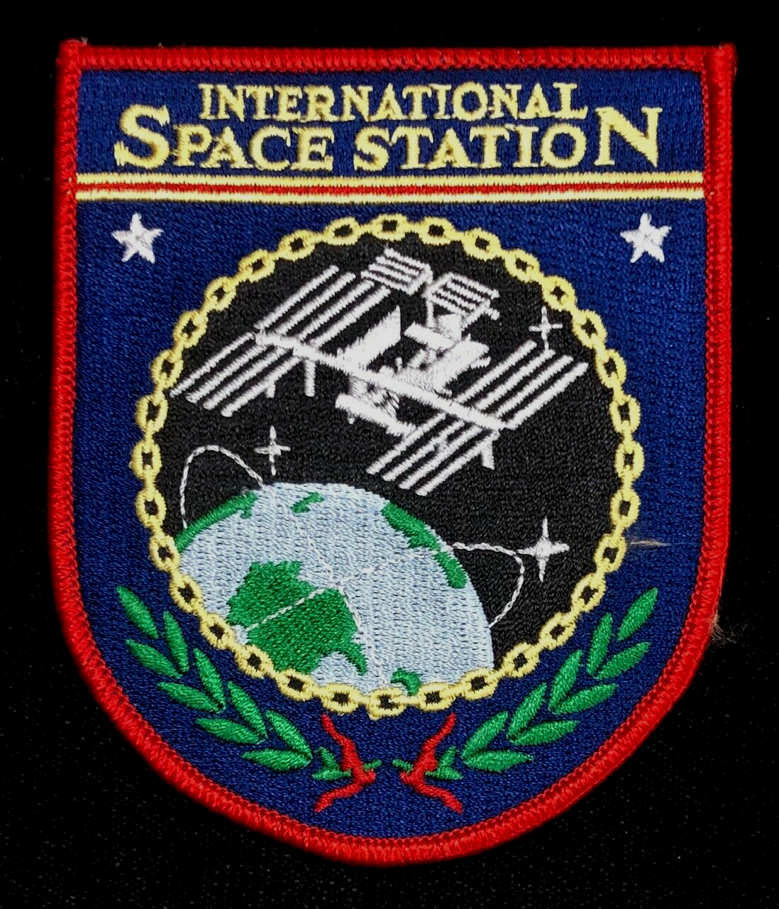 INTERNATIONAL SPACE STATION ISS SHIELD EMBLEM PATCH WITH ALL RED EDGE ...