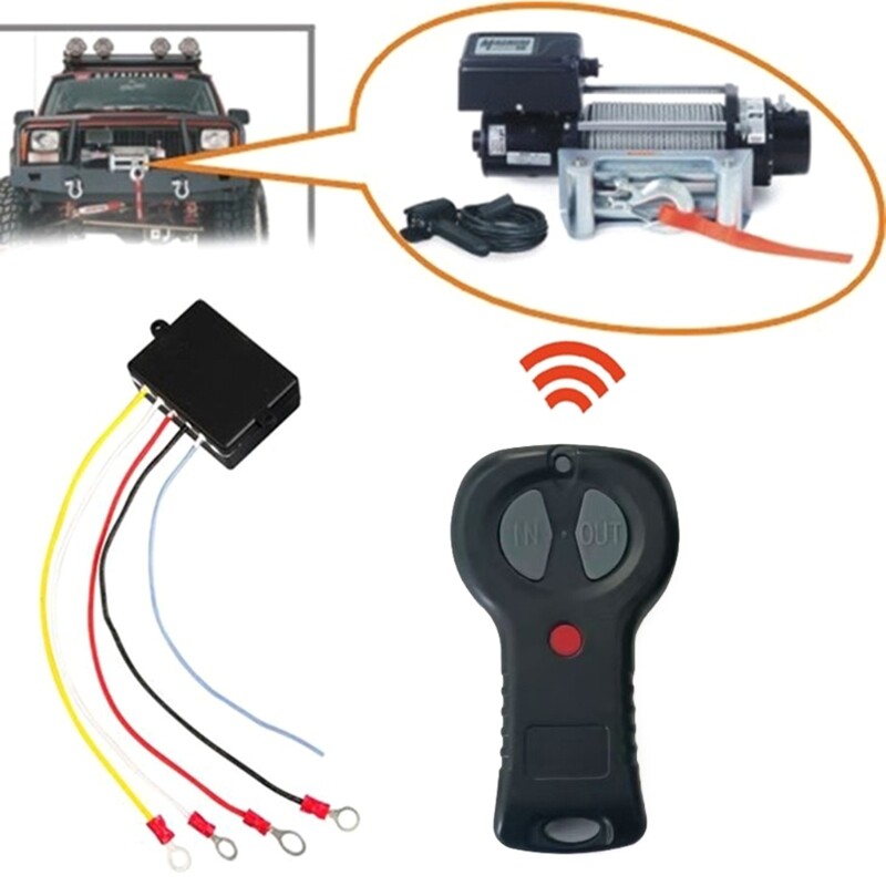 2x 12V Remote Control Recovery Kit for Electric Winch Remote Controller ...