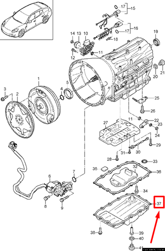 PORSCHE CAYENNE 92A Transmission Oil Pan 95832136100 958.321.361.00 NEW ...