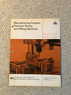 Oerlikon Manufacturing Program Precision Boring & Milling Machine ...