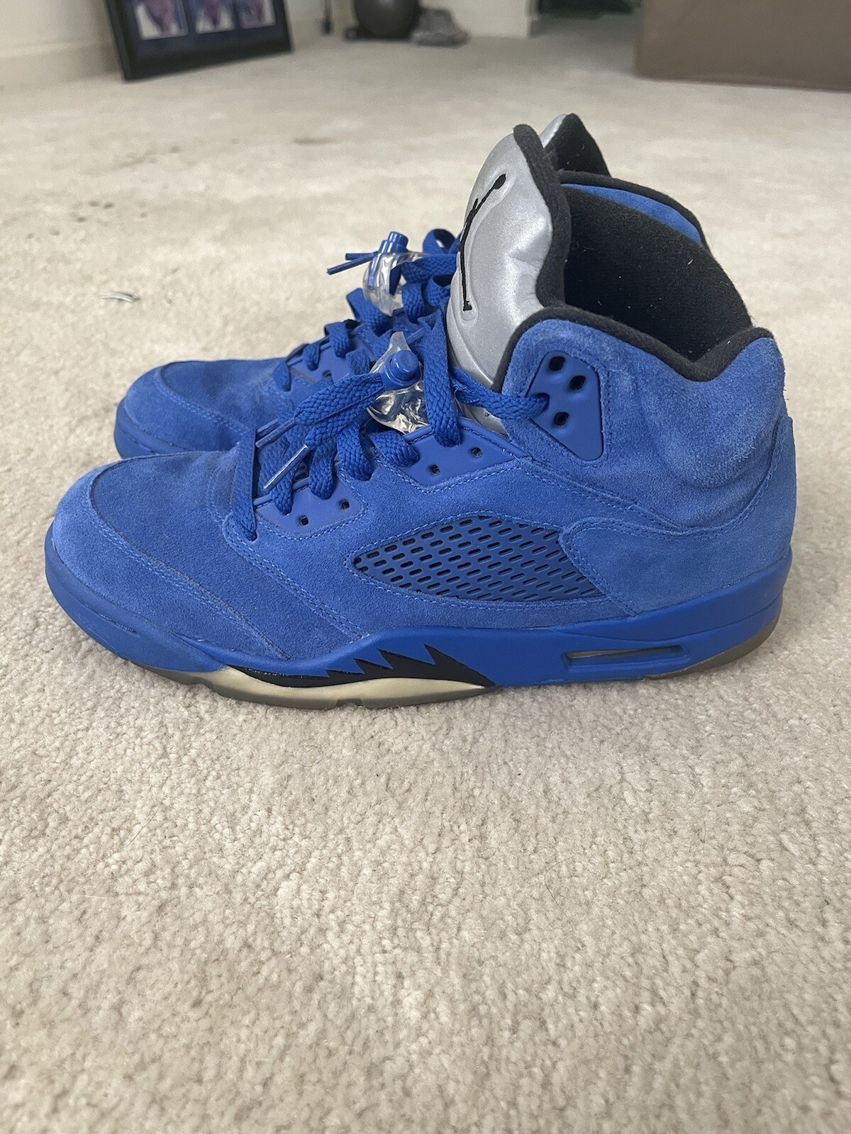 Size 8.5 - Air Jordan 5 Retro Blue Suede 886060341051 | eBay
