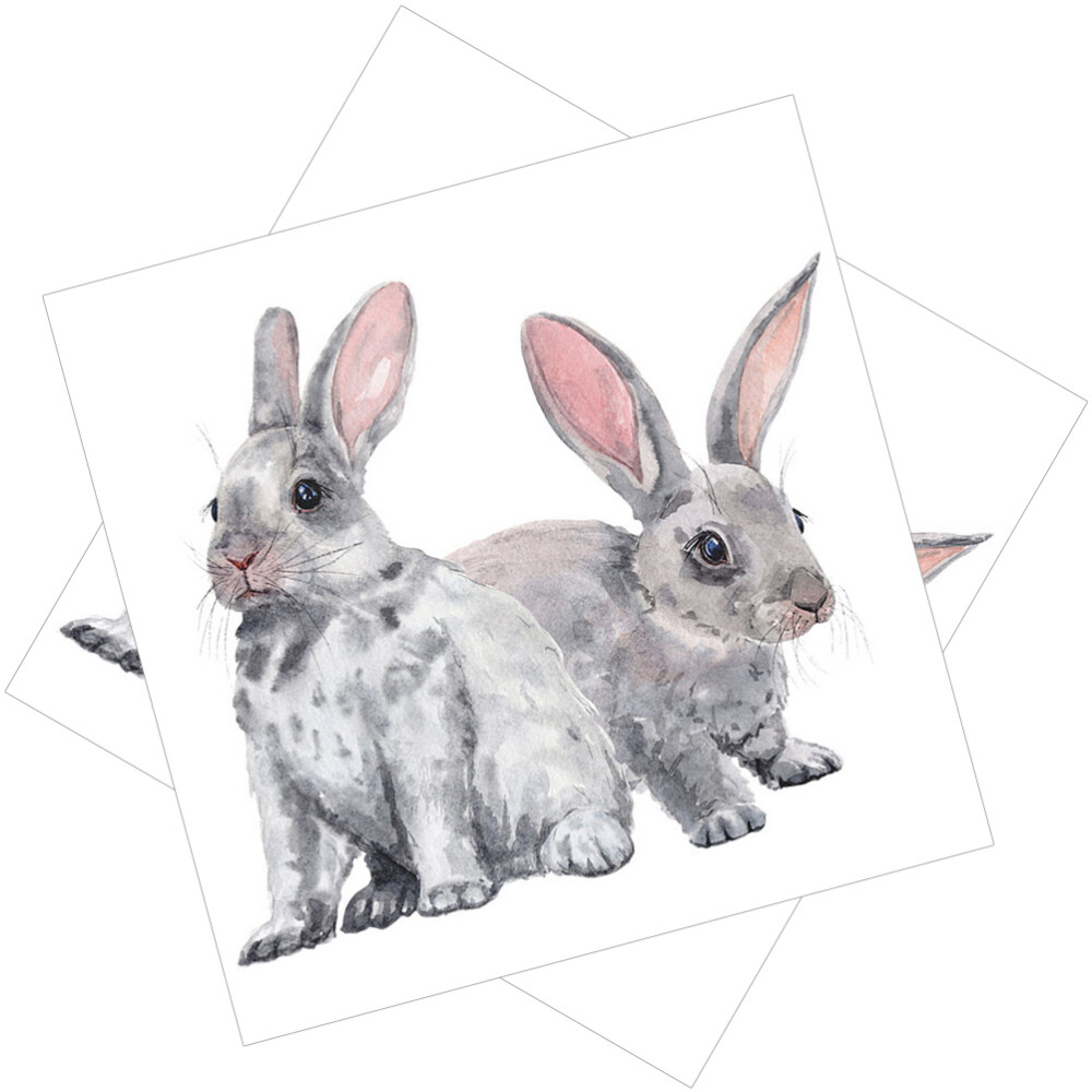 2 Sheets Pvc Rabbit Wall Sticker Child Kids Room Décor Easter Bunny ...