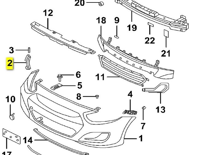 Front Bumper Bracket for 2012-2017 Accent Driver Left Side 865831r000 ...