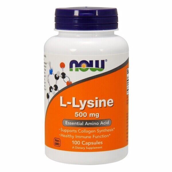 L-Lysine 500 mg 100 Caps By Now Foods | eBay