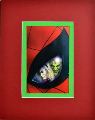 GREEN GOBLIN has GWEN STACY MARVELS Matted Print Alex Ross art Spider ...