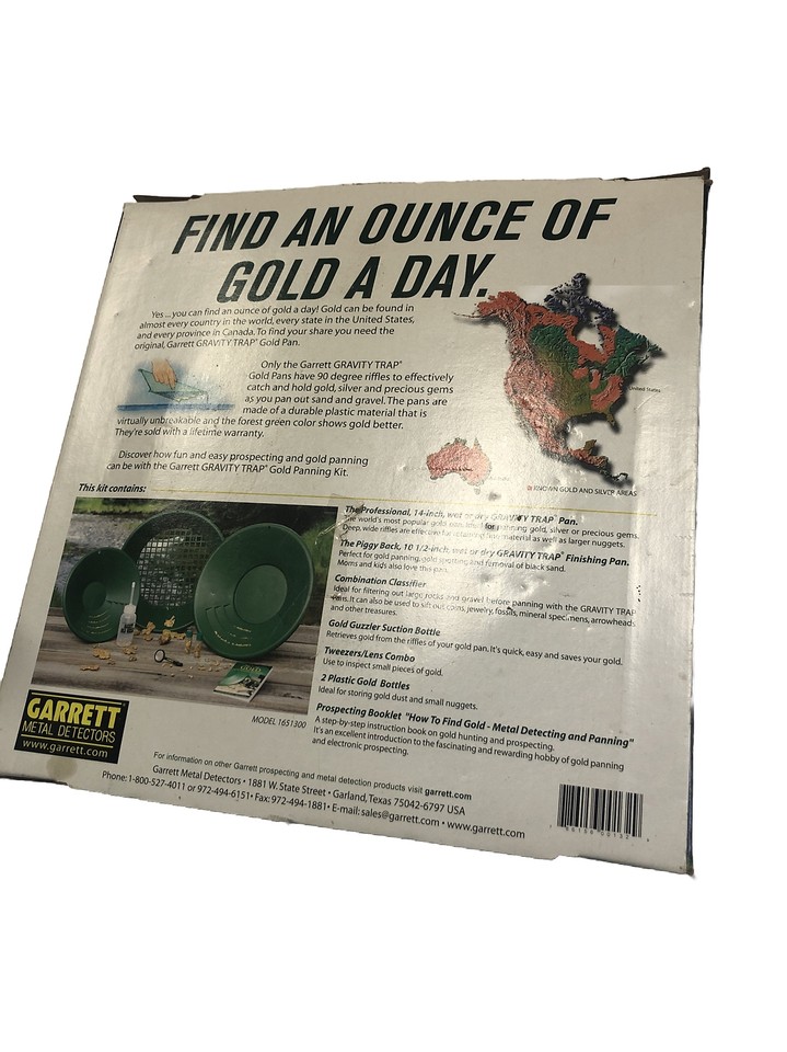 Garrett Gravity Trap Gold Panning Kit 1651310 786156004900| eBay