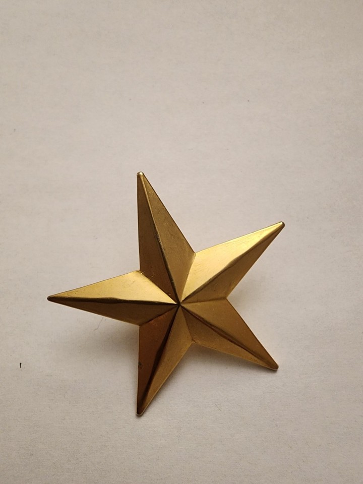 Gold Tone 2 inch Star Insignia Pin or Brooch | eBay