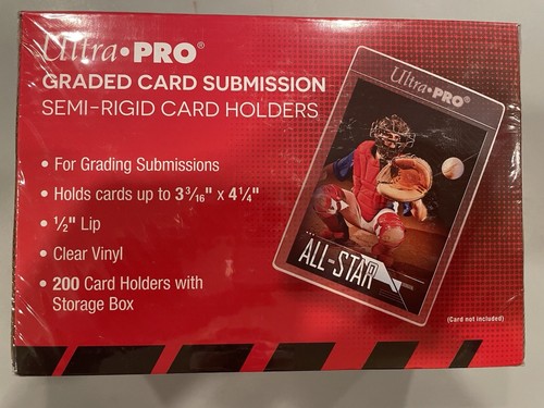 200 Ultra Pro Graded Card Submission Semi Rigid 1/2" Lip Tall Sleeves ...