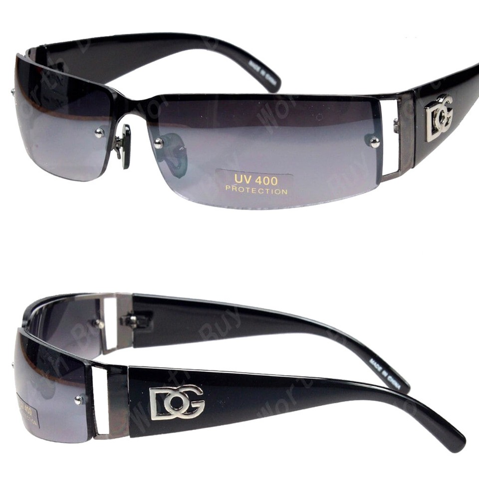 Men Women Rectangular Semi Mirror Designer Sunglasses Shades Fashion ...