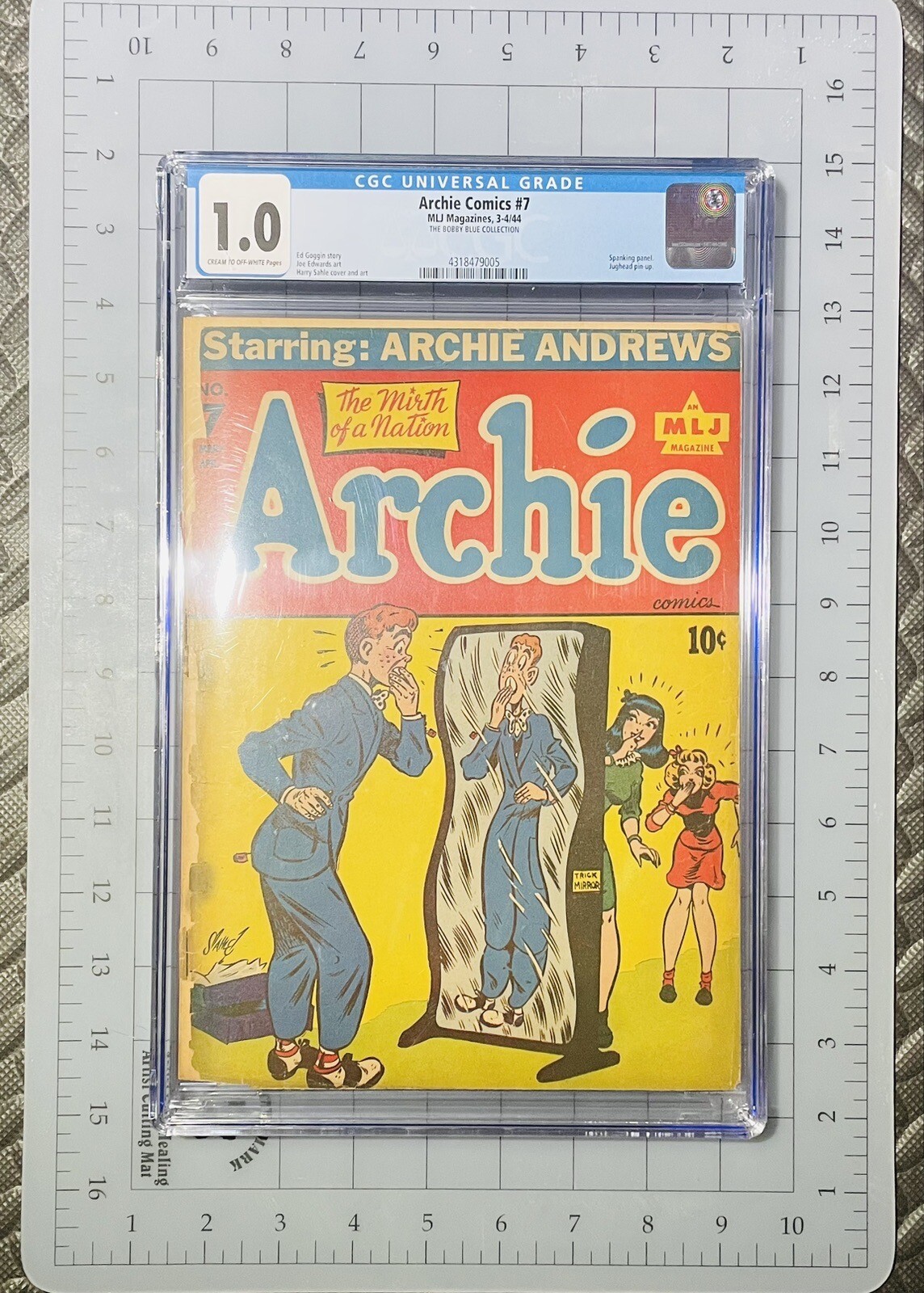 ⭐️Archie Comics #7, 1944 Pedigree Bobby Blue, Classic Archie Cvr⭐️ CGC ...