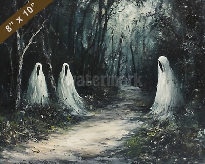 Ghosts near a dark path oil painting 8x10 Print | eBay