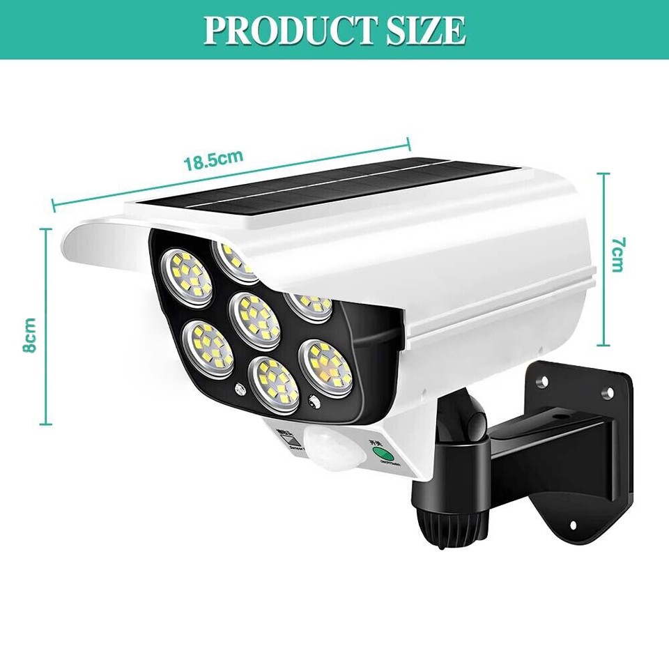 77 LED Solar Motion Sensor Wall Light Outdoor Street Garden Security ...