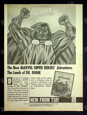The Lands of Dr. Doom Marvel TSR 1992 Trade Print Magazine Ad Poster ...