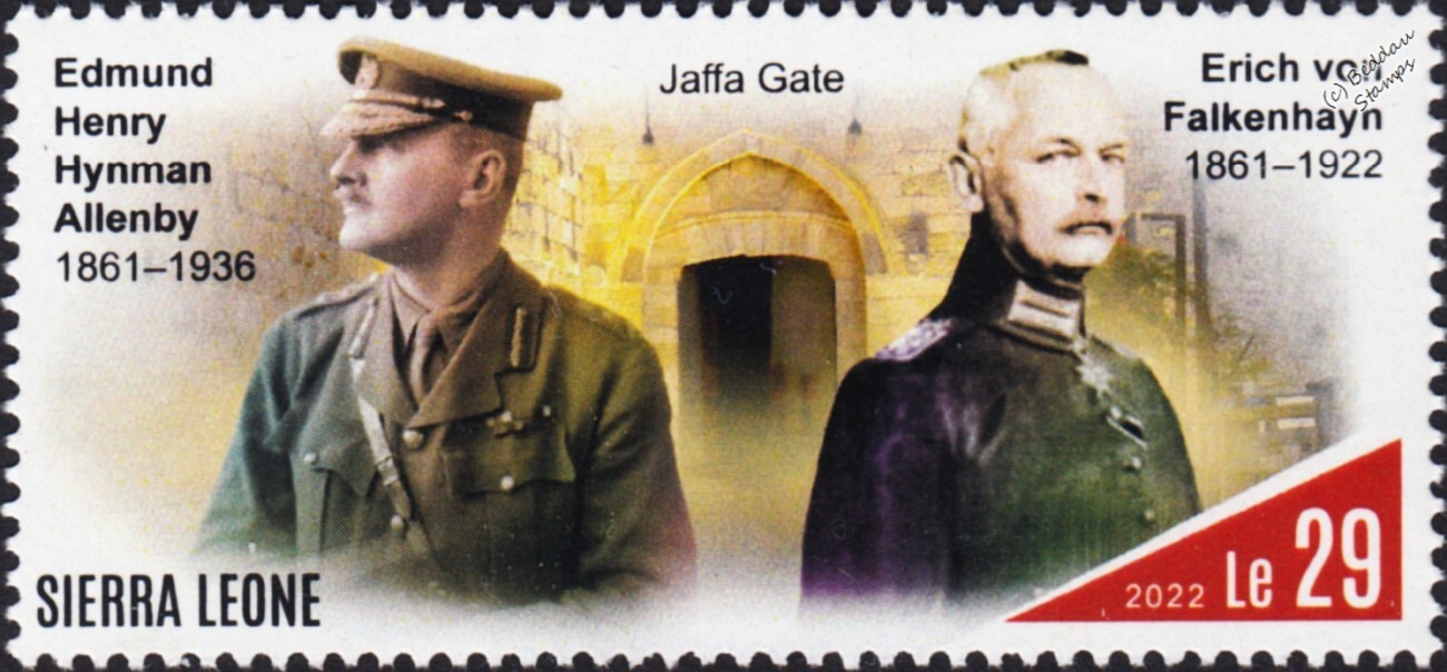 WWI Battle of Jerusalem JAFFA GATE / ERICH von FALKENHAYN / EDMUND ...