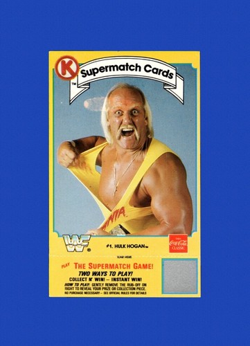 1987 Circle K/Coca-Cola Supermatch Cards Set-Break Hulk Hogan VG-VGEX ...