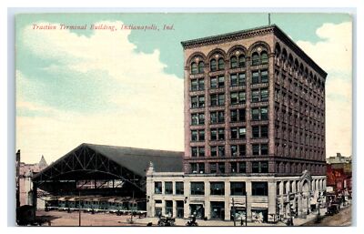Indianapolis, IN Postcard- TRACTION TERMINAL BUILDING INDIANAPOLIS IND ...