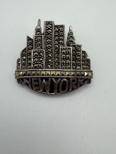 Judith Jack, NYC Skyline, Marcasite & 925 Sterling Silver Pin | eBay