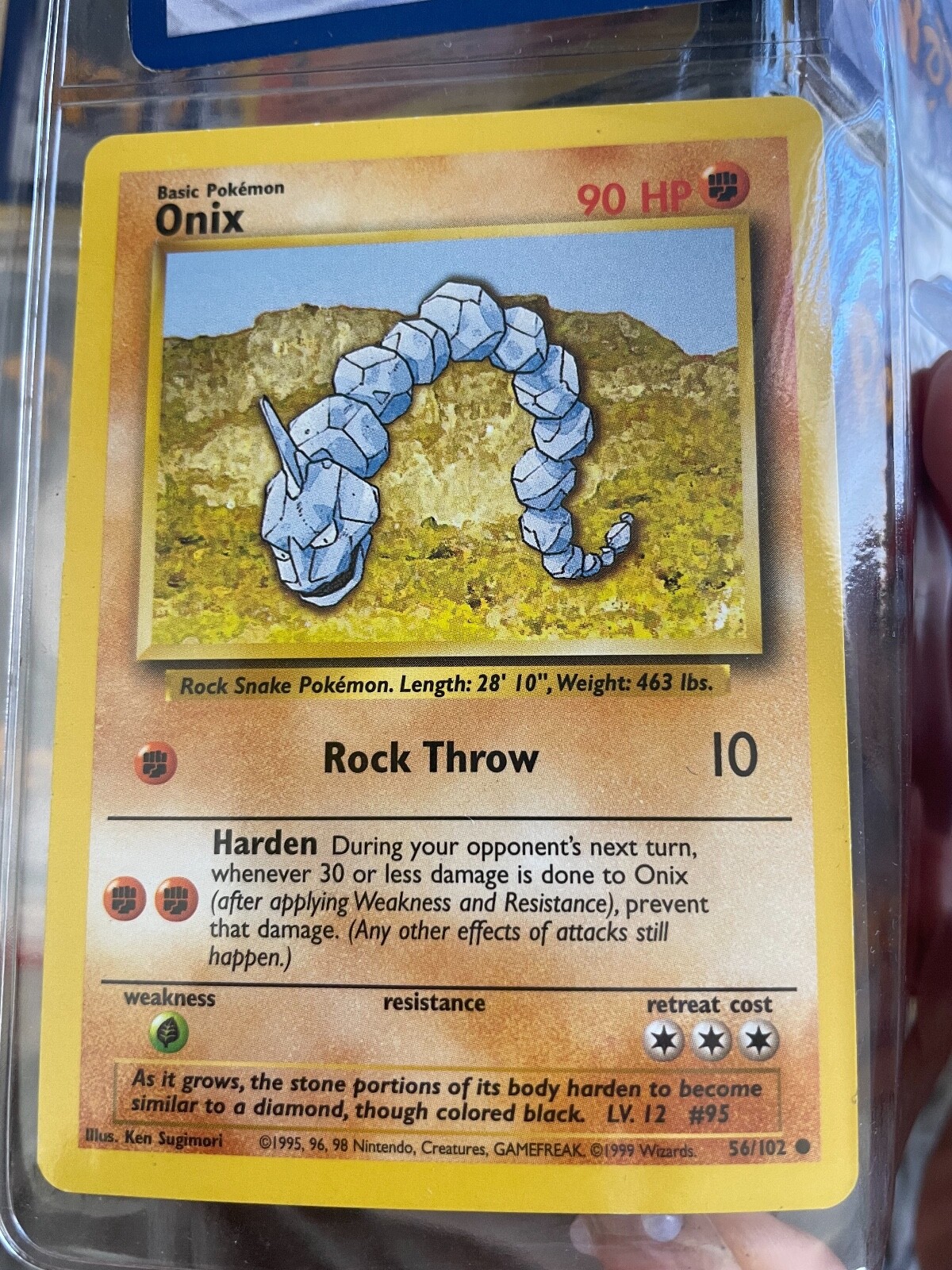 Pokémon TCG Onix Base Set 56/102 Regular Unlimited Common 1995, 96, 98 ...
