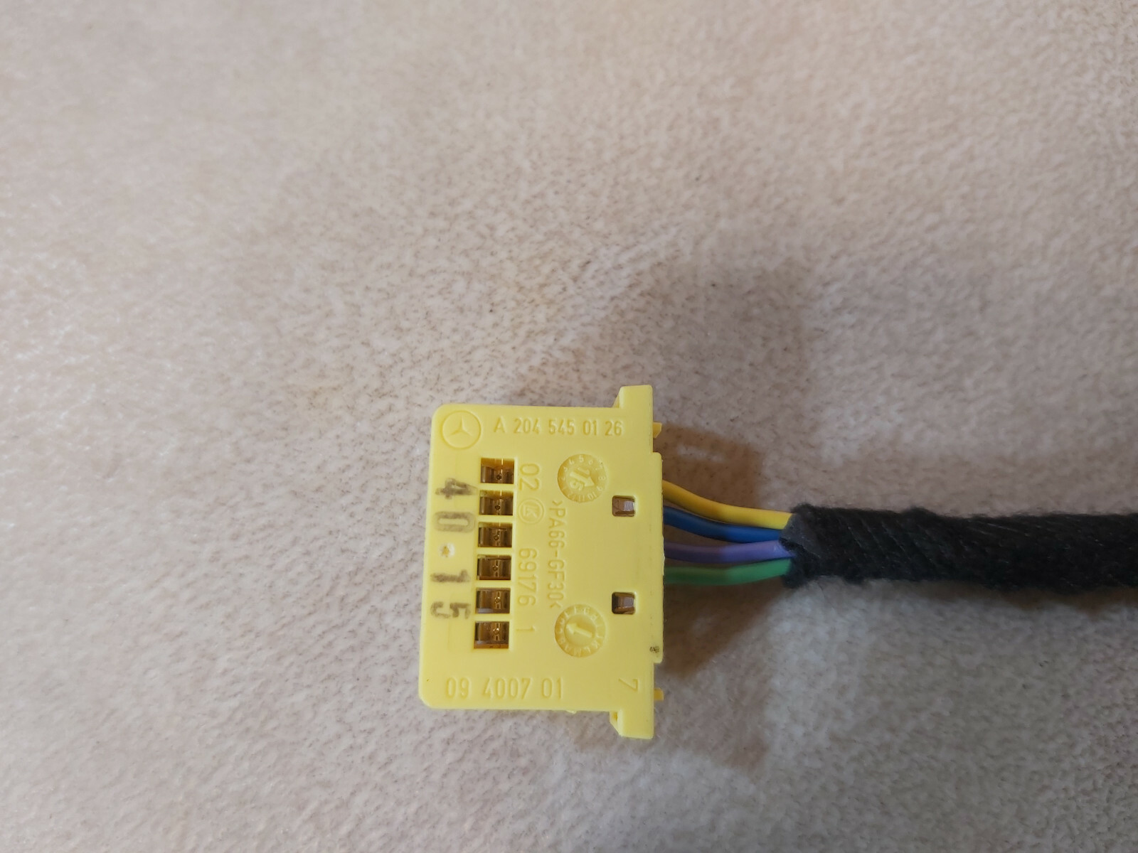 GENUINE Mercedes Benz AIR STEERING WHEEL WIRE PLUG CABLE 4PIN ...