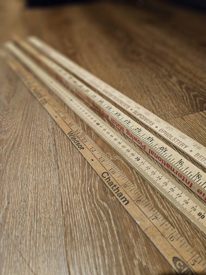 Lot of 4 Vintage Advertising Wooden Yardsticks | eBay